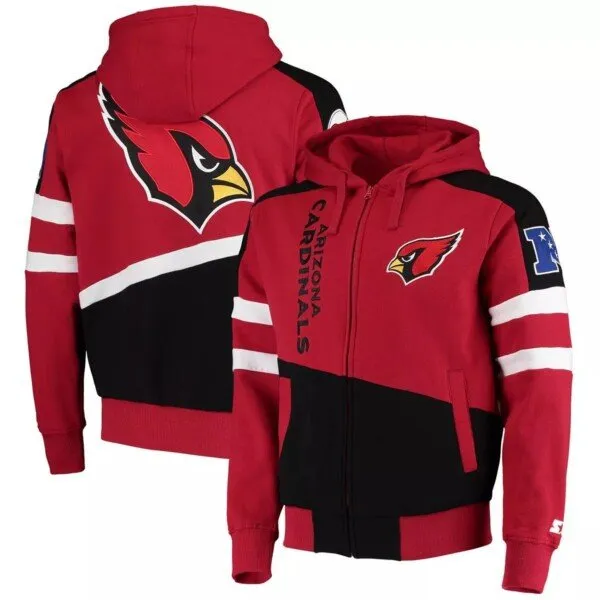 Arizona Cardinals Full-Zip Red Hoodie - Hit Jacket