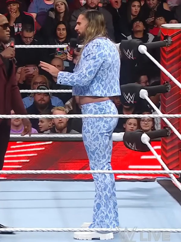 Seth Rollins WWE RAW December 2022 Snakeprint Suit