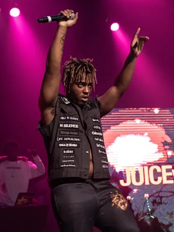 Juice Wrld Denim Patch Vest | Patch Applique Sleeveless Vest