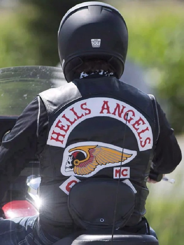 Men’s California Hells Angels Black Leather Vest - Hit Jacket