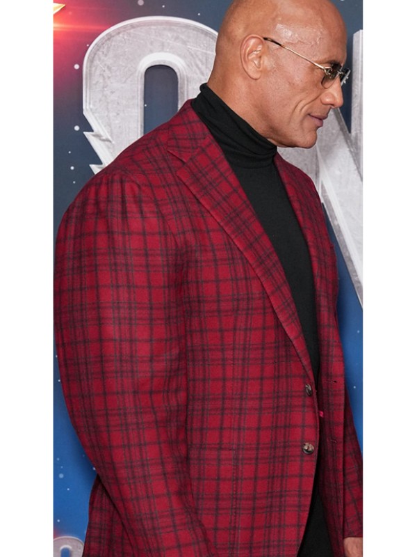 Red One New York Premiere Dwayne Johnson Plaid Blazer - Hit Jacket